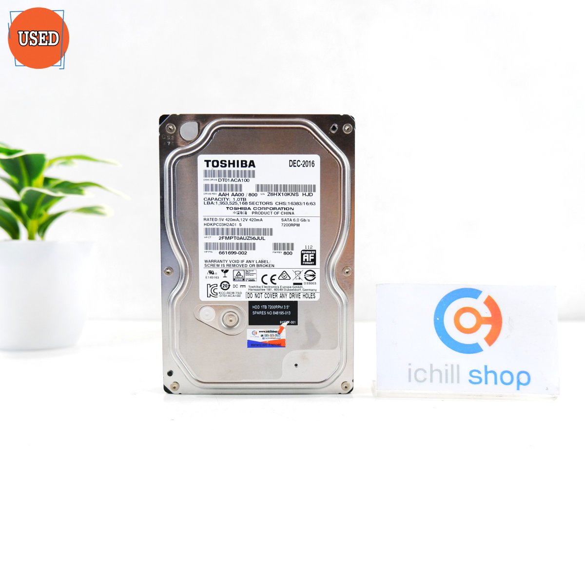HDD (ฮาร์ดดิสก์) TOSHIBA (DT01ACA100) 1TB P14313 - ichillshop
