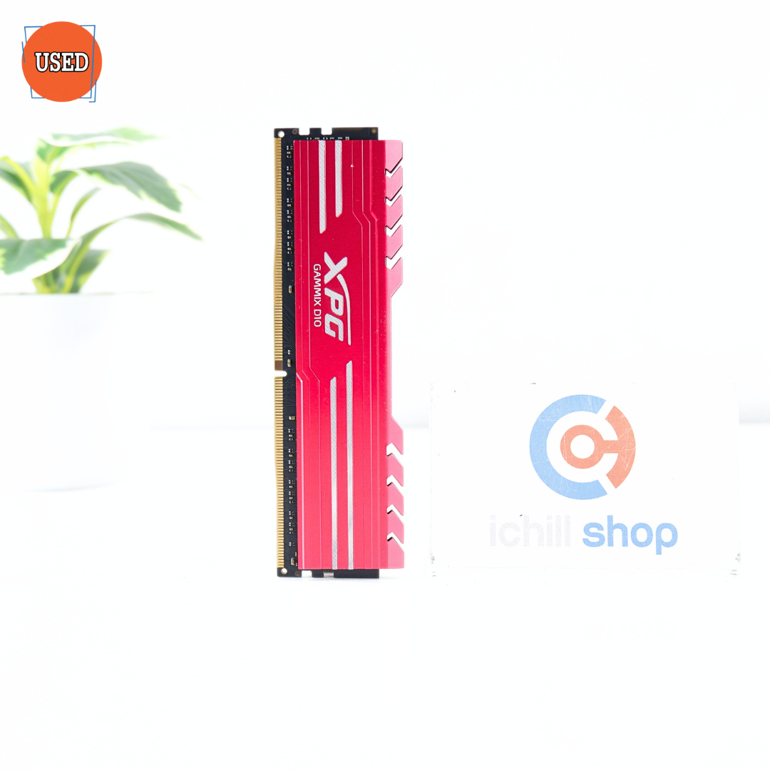 RAM (แรม) XPG GAMMIX D10 DDR4 4GB (4X1) 3000MHz RED P16541