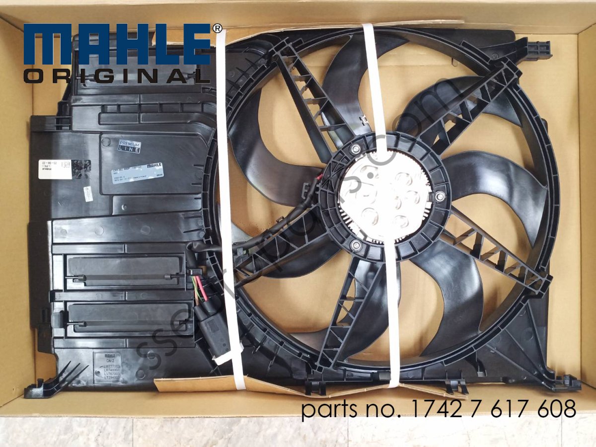 พัดลมพร้อมตัวเรือน หมายเลขชิ้นส่วน: 17427617608 7617608 MAHLE 402000P ...