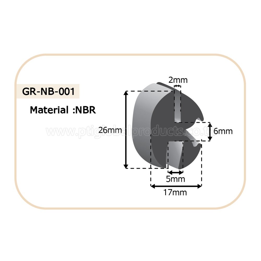 ซีลยางขอบกระจก GR-NB-001