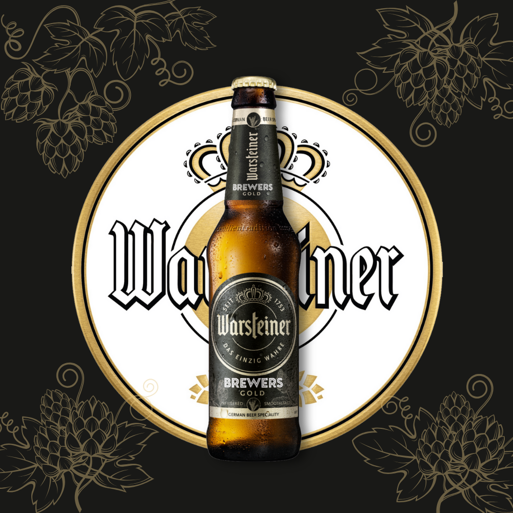 Warsteiner Brewers Gold 330ml | ลาเกอร์เยอรมันพรีเมียม หอมฮ็อพ ดื่มสบาย
