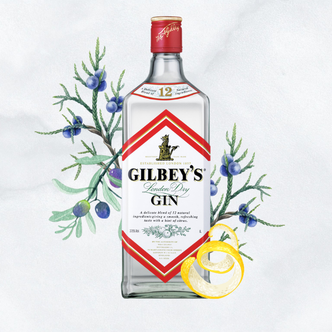 Gilbey's Gin 1000ml. - จินคลาสสิก ราคาคุ้มค่า สำหรับค็อกเทล