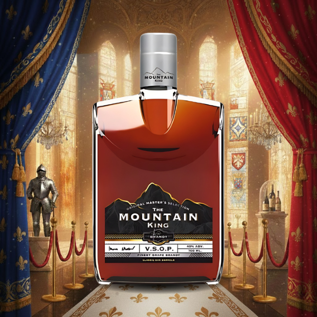 The Mountain King Brandy VSOP 700ml. - บรั่นดีคลาสสิก รสนุ่มลึก