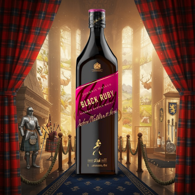 Johnnie Walker Black Ruby Scotch Whisky 1000ml. - วิสกี้เบลนด์ Limited