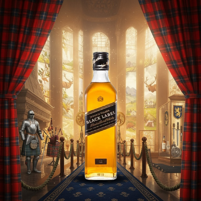 Johnnie Walker Black Label 200ml. - วิสกี้เบลนด์พรีเมียม บ่ม 12 ปี