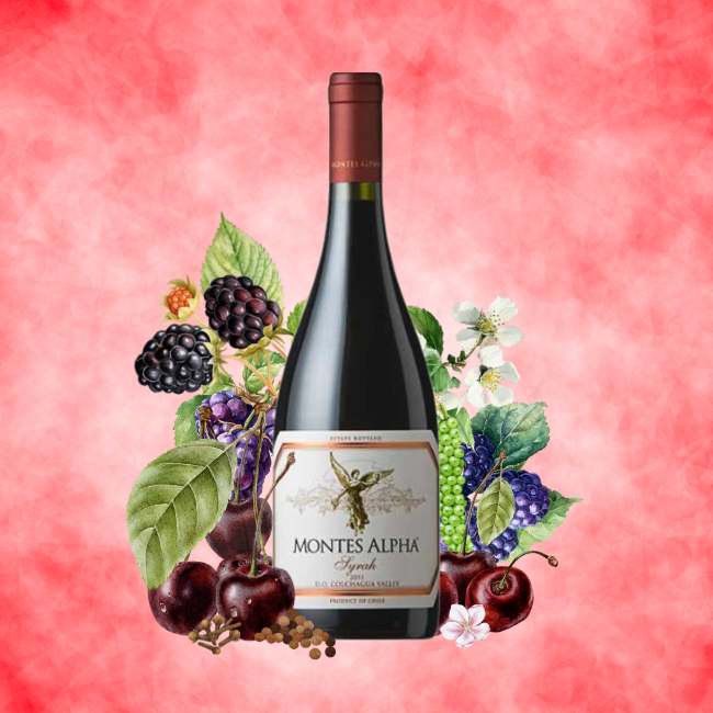 Montes Alpha Syrah 750ml. - รสชาติเข้มข้น หอมเครื่องเทศ Full Body