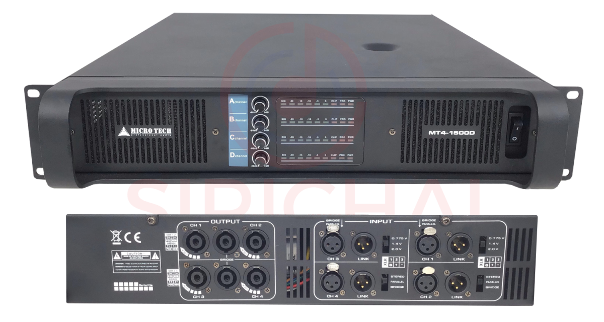 MICROTECH รุ่น MT4-1500D ( 4 ชาแนล ) - sirichaiaudio