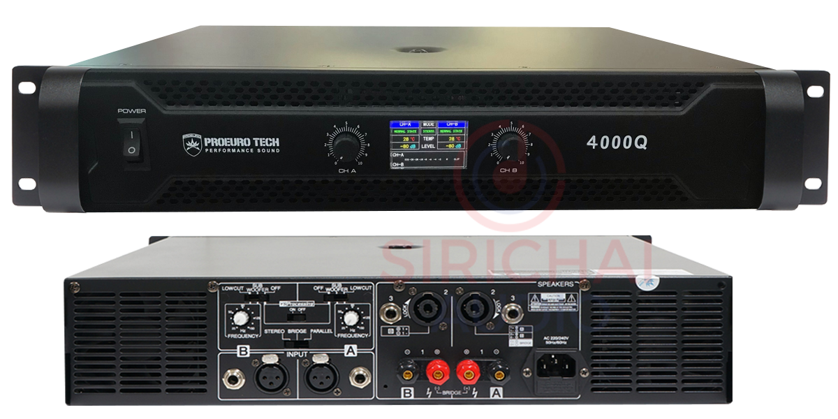 เพาเวอร์แอมป์ PROEUROTECH รุ่น 4000Q - sirichaiaudio
