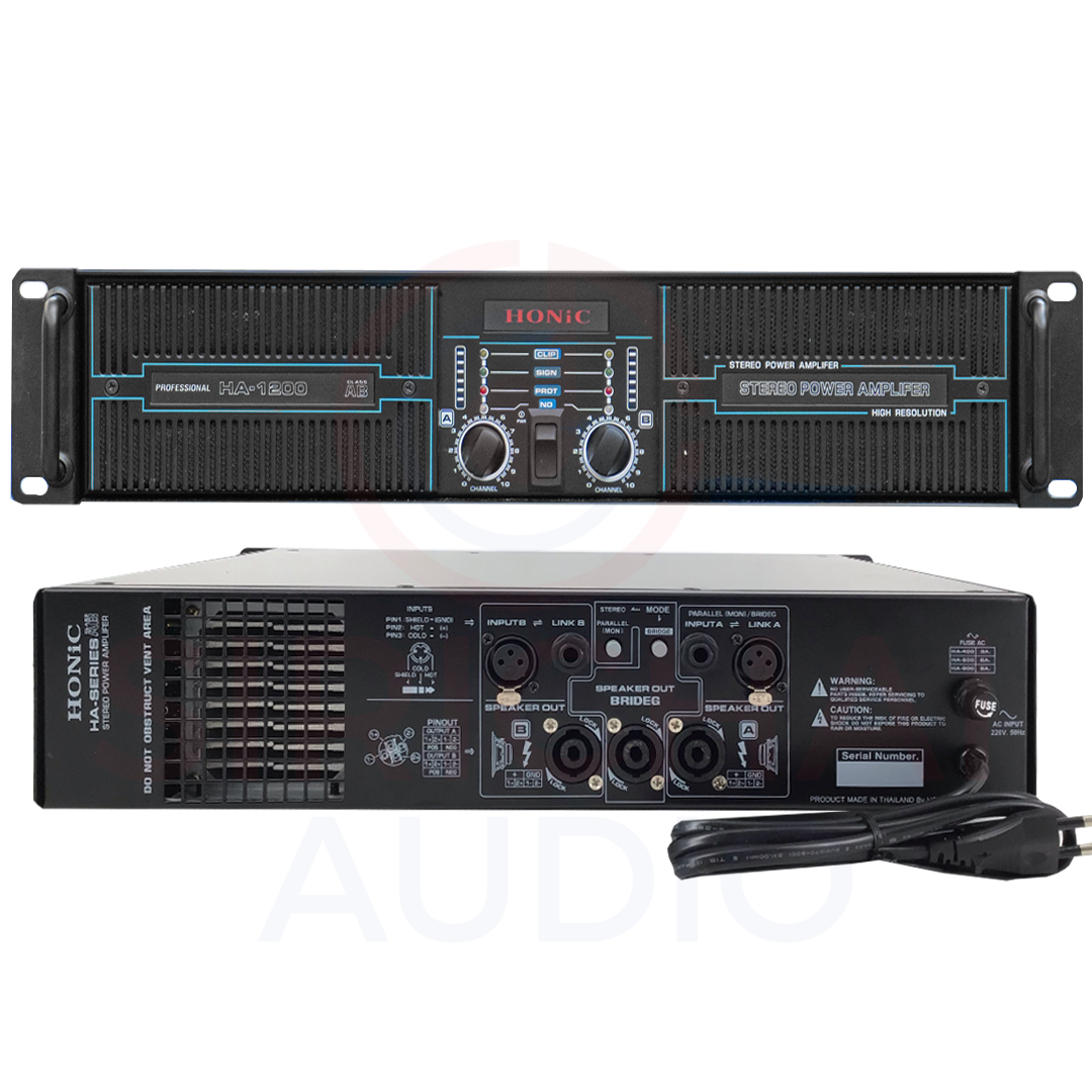 เครื่องขยายเสียง HONIC รุ่น HA1200 - sirichaiaudio