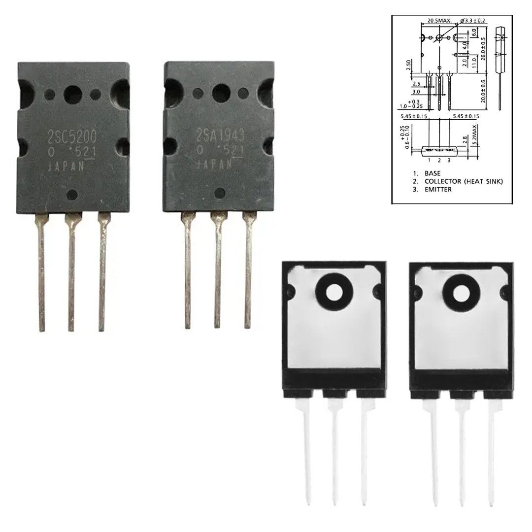 ทรานซิสเตอร์ Power Transistor A1943 และ C5200