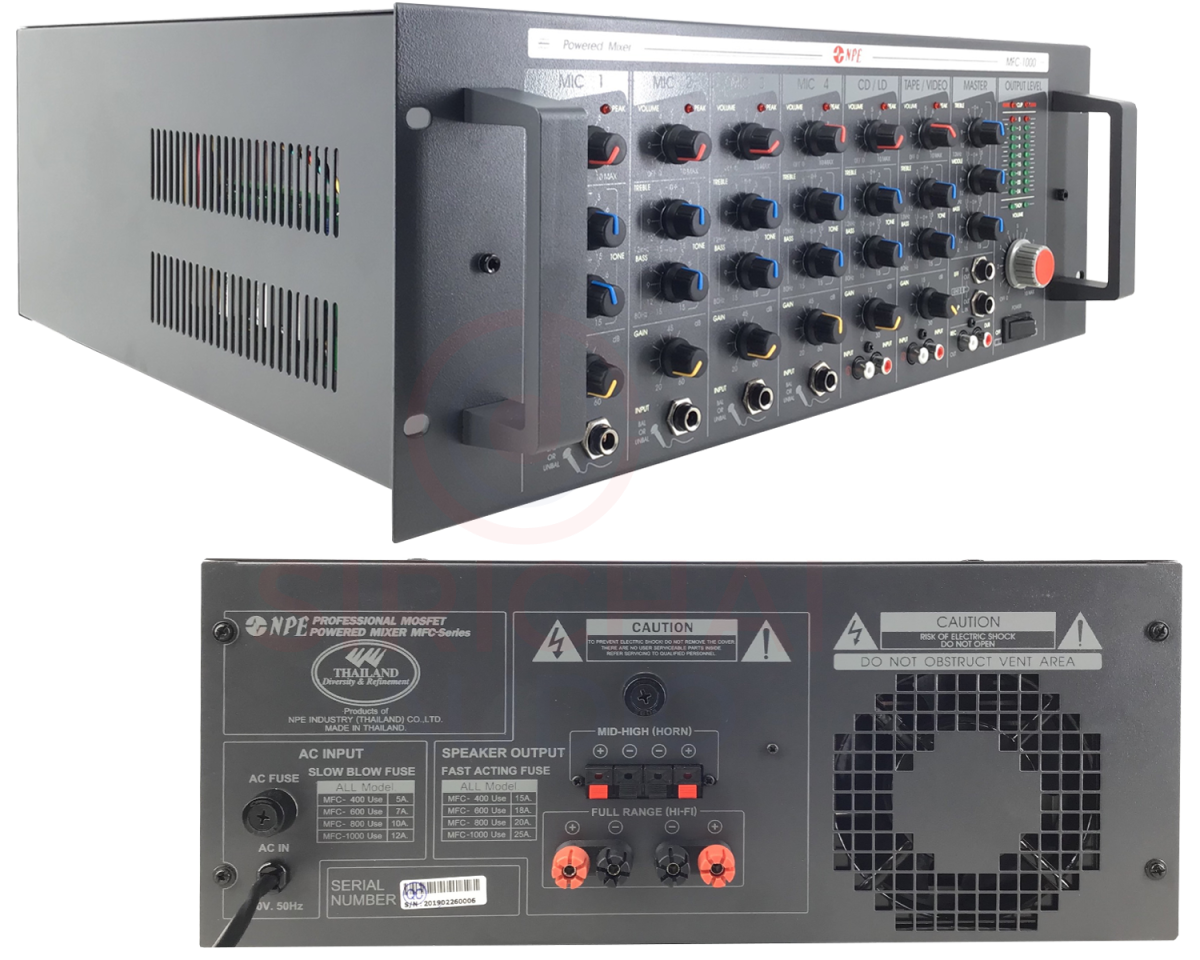 เครื่องขยายเสียงเพาเวอร์มิกเซอร์ NPE รุ่น MFC1000 ii