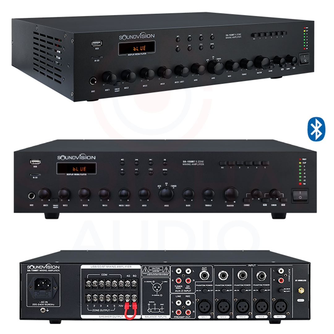 เครื่องขยายเสียง5โซน SOUNDVISION รุ่น SA150BT