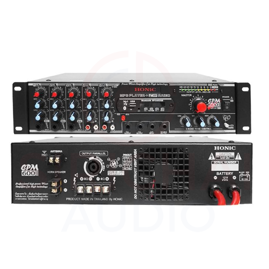 เครื่องขยายเสียงติดรถยนต์ HONIC รุ่น CPM600 II - sirichaiaudio