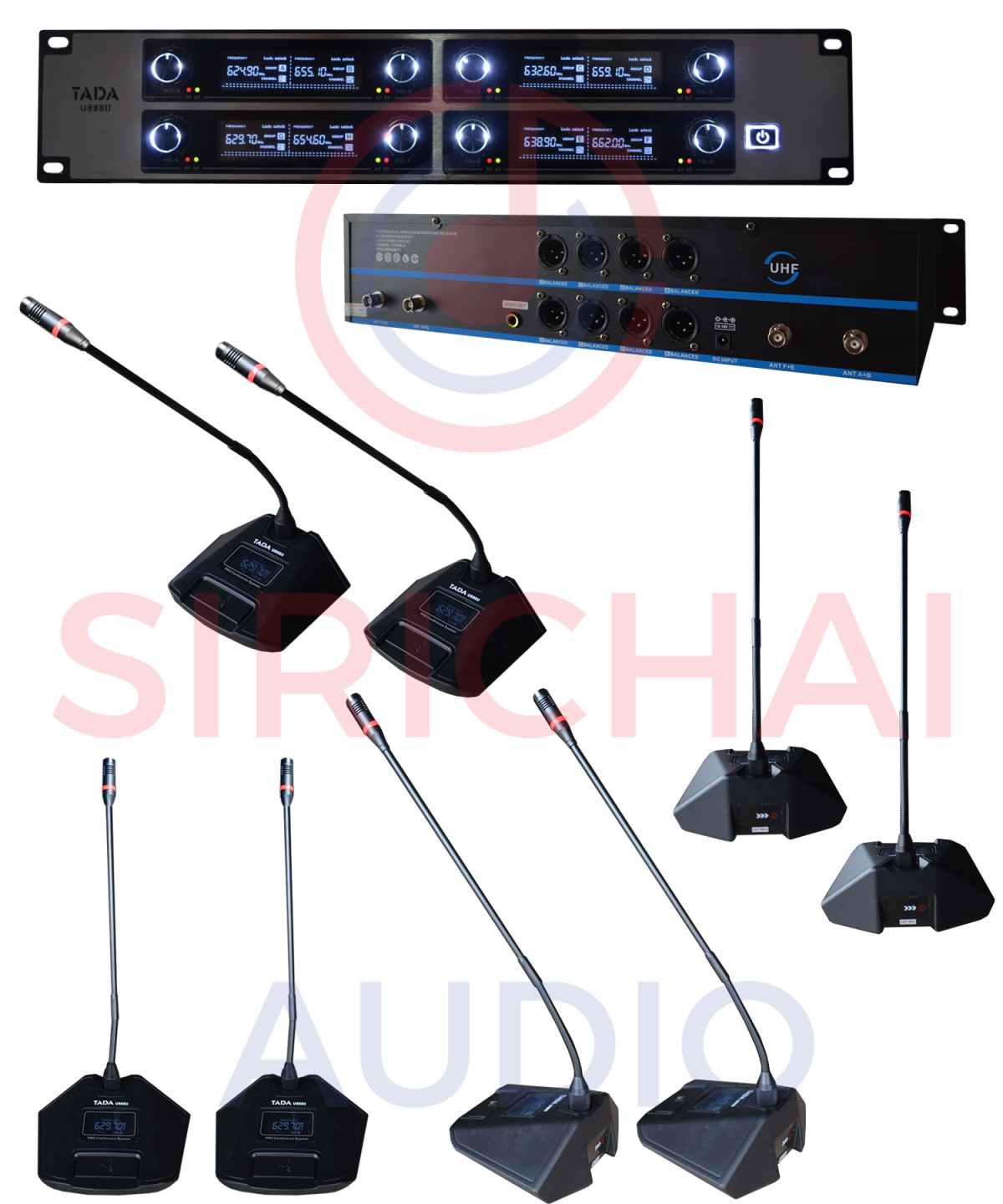 ไมค์ประชุมไร้สาย TADA รุ่น U888 II (ชุด8ตัว) MARK II