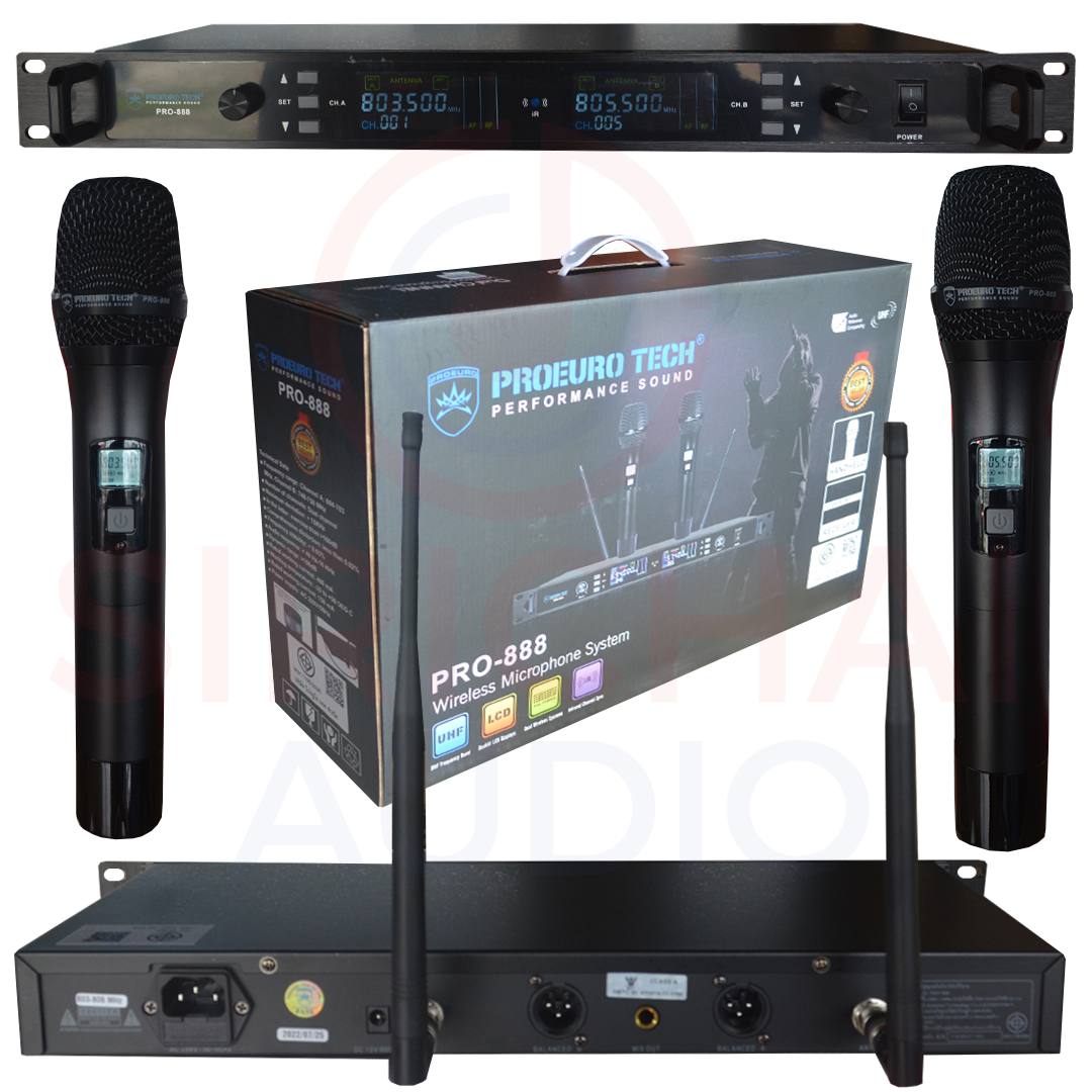 ไมค์ลอยคู่ PROEUROTECH รุ่น PRO888