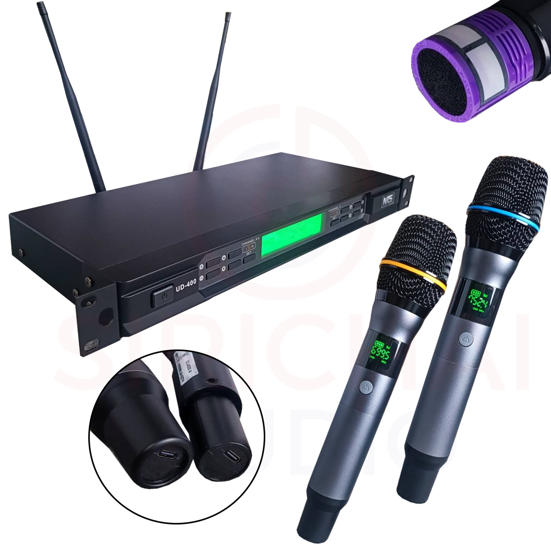 ไมค์ลอยมือถือคู่ NTS รุ่น UD400 - sirichaiaudio