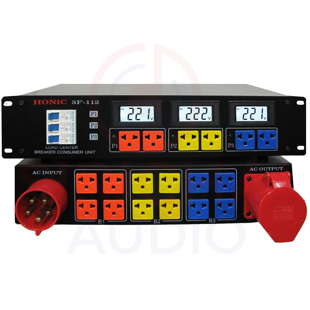 ปลั๊กจ่ายไฟกระแสสูง HONIC รุ่น 3F-112 Input 3Phase - sirichaiaudio