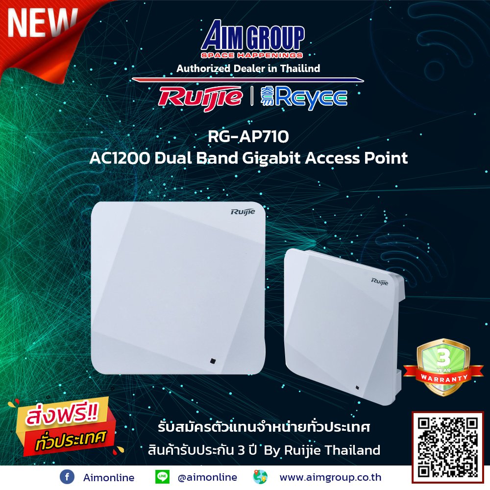 RG-AP710 Ruijie Ceiling Access Point : Model : RG-AP710