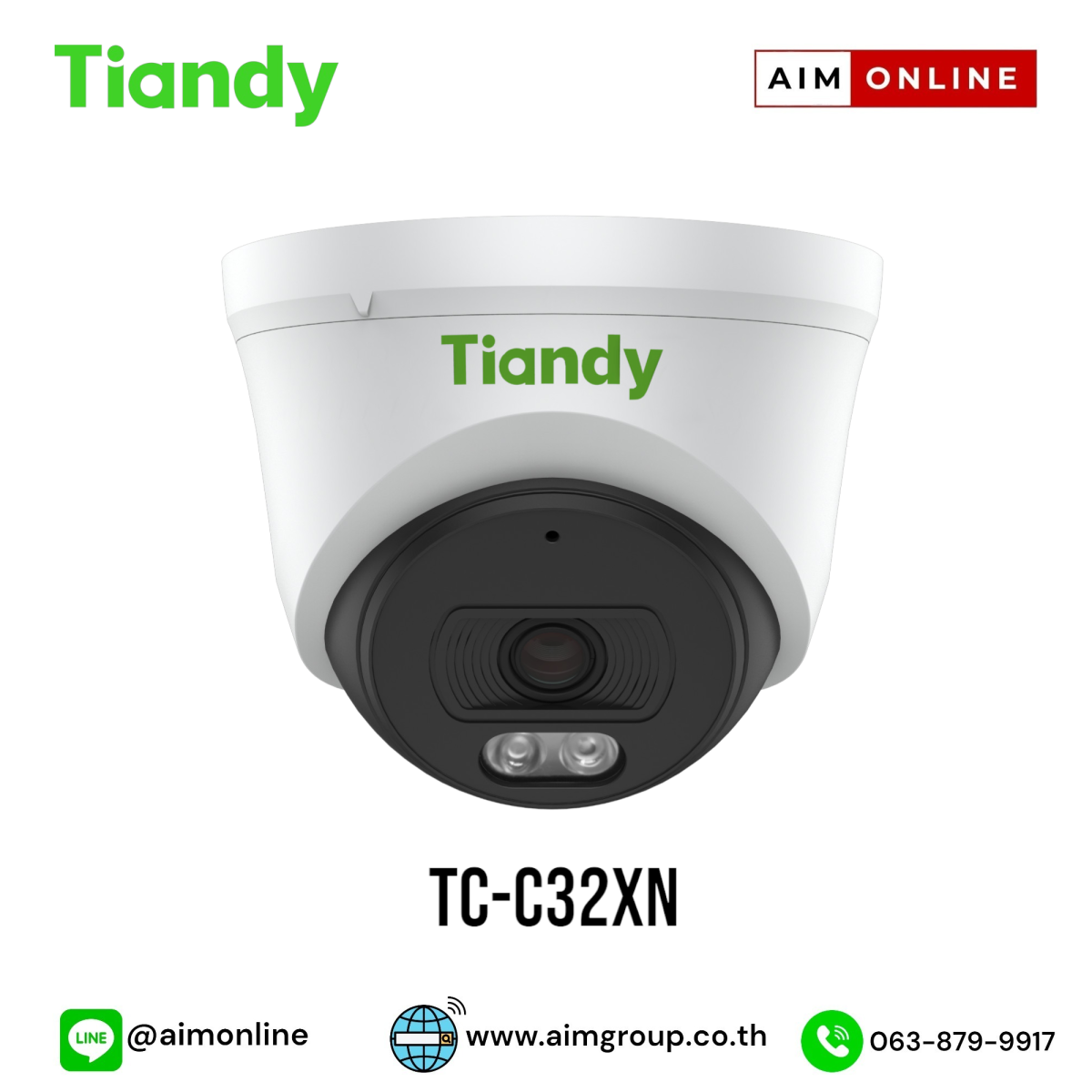 TC-C32XN Tiandy 2MP Fixed IR Turret Camera