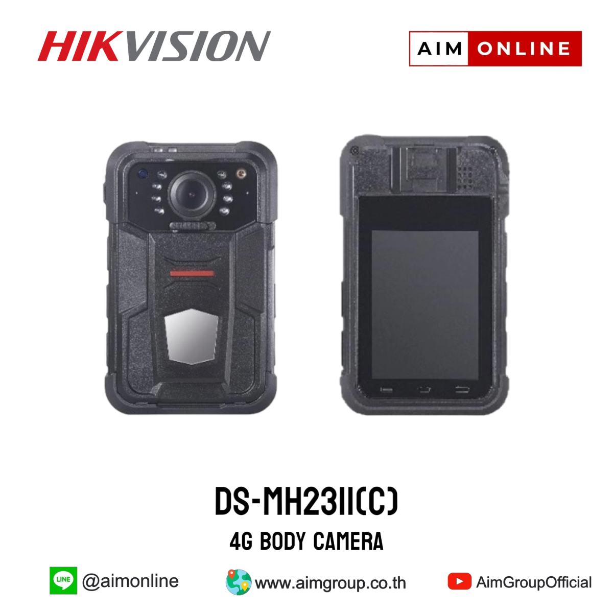 HIKVISION 4G Dismountable Battery Body Camera รุ่น DS-MH2311