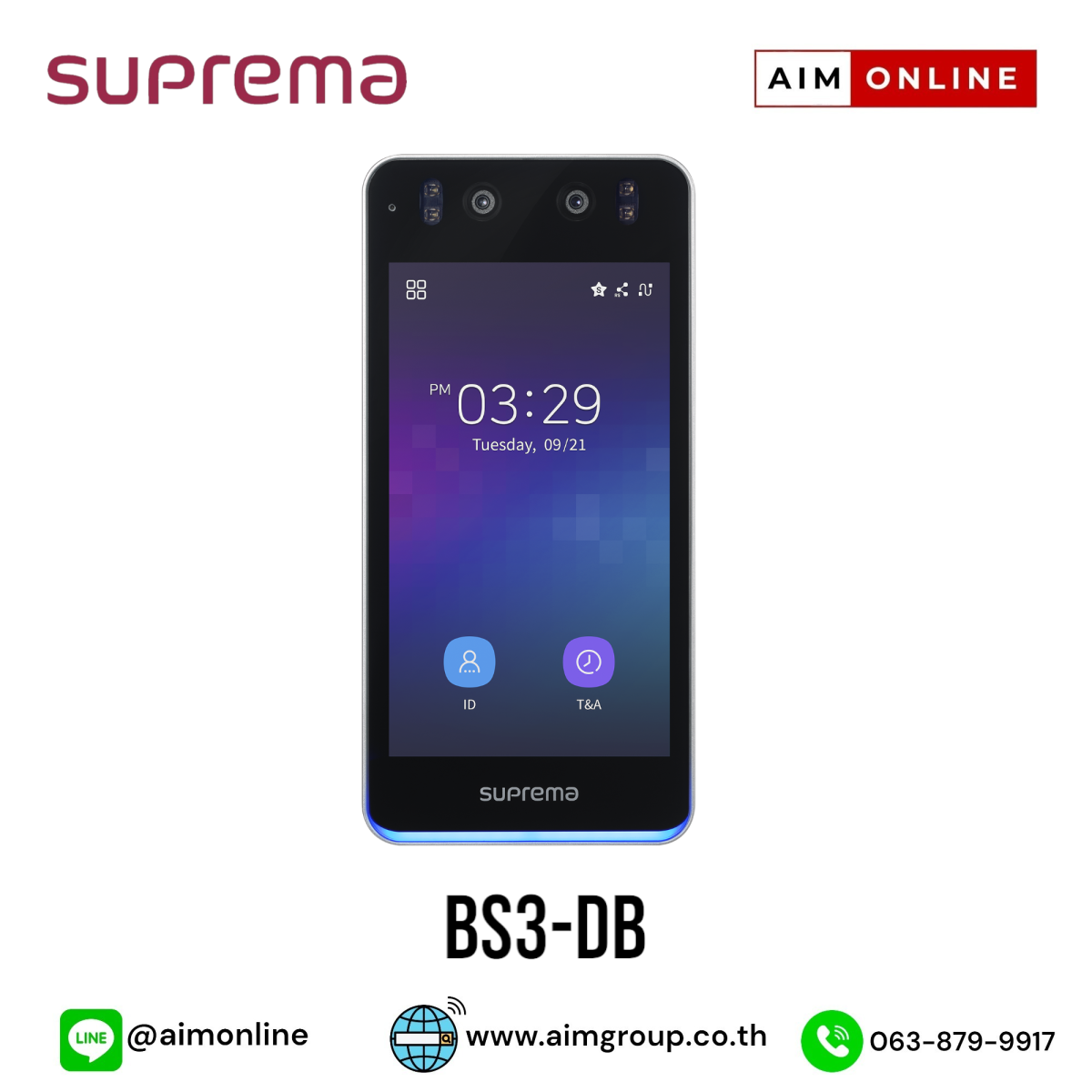 FACE RECCOGNITION ยี่ห้อ BS3-DB