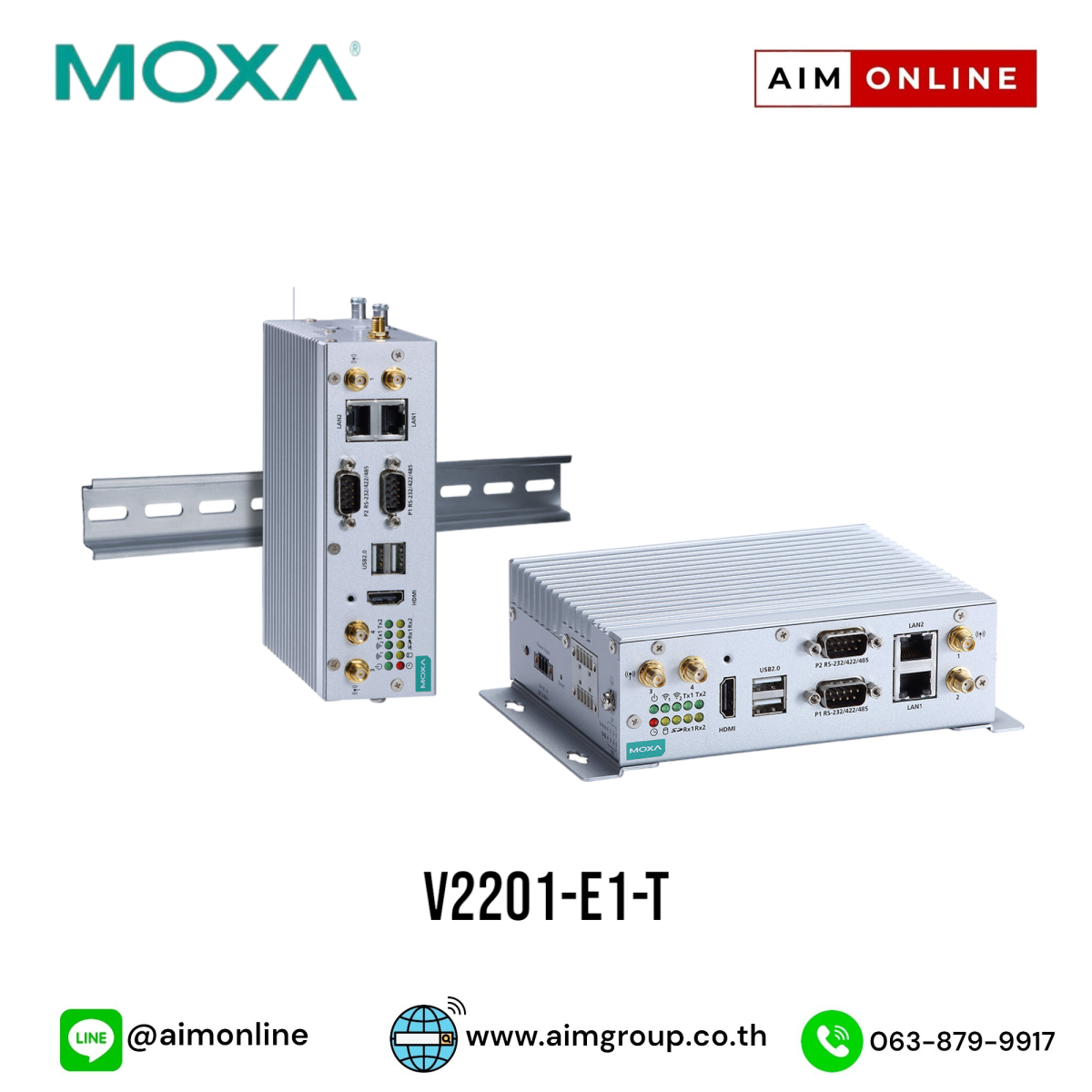 MOXA INDUSTRIAL PC รุ่น V2201-E1-T ราคาพิเศษติดต่อฝ่ายขาย - aimgroup