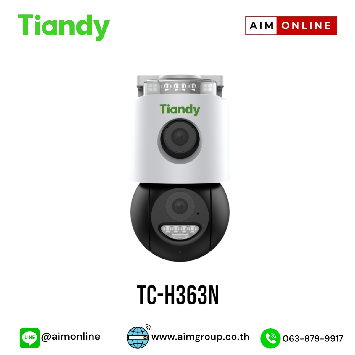 Tiandy Wi-Fi PT Camera 6MP Model:TC-H363N