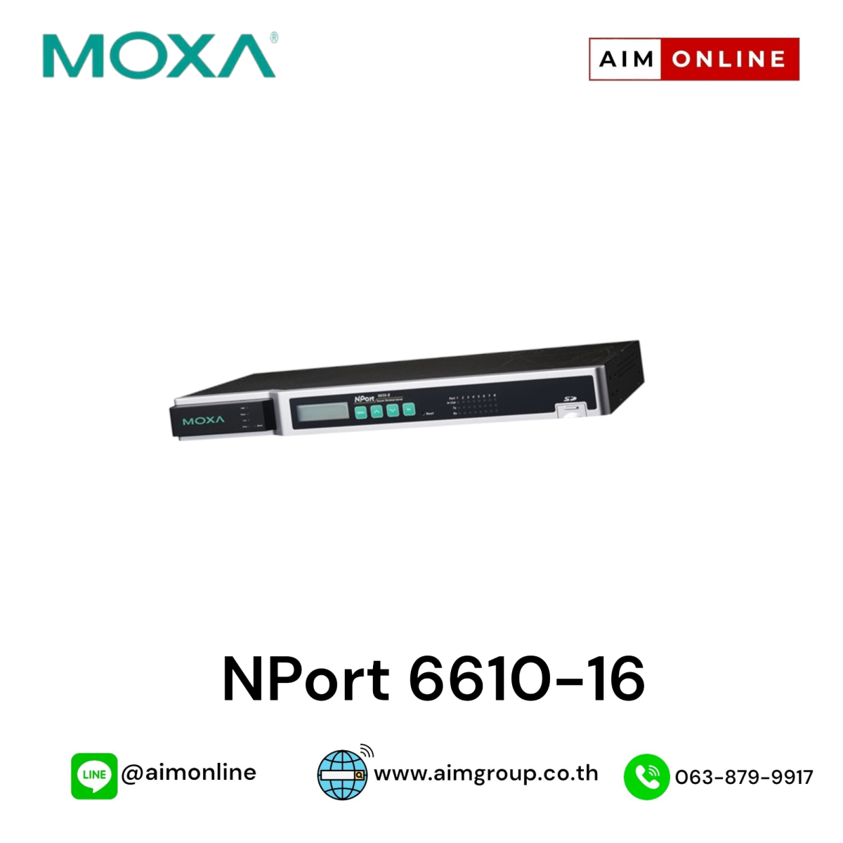 MOXATerminalServer16-portRS-232toEthernetsecuredeviceserve - aimgroup
