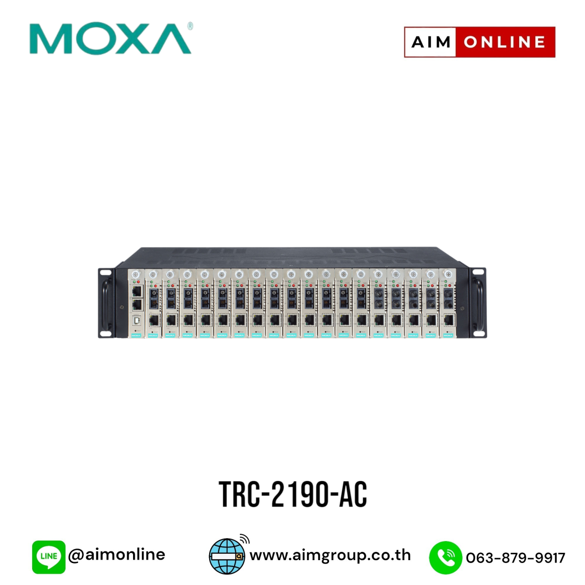 MOXA Ethernet-to-Fiber Media Converters Moddel TRC-2190-AC - aimgroup