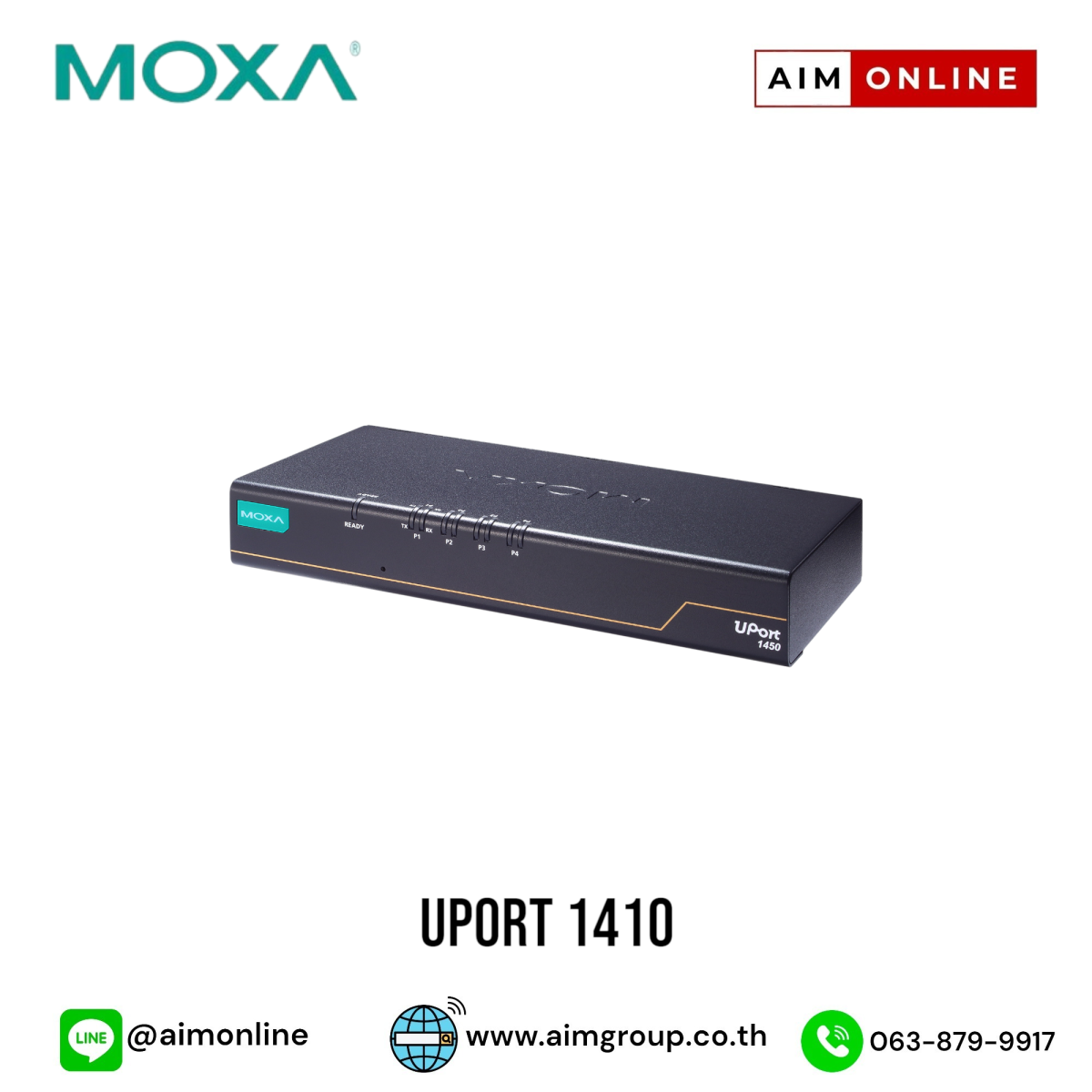 MOXA USB-to-Serial USB to 4-port RS-232 Model UPort 1410 - aimgroup