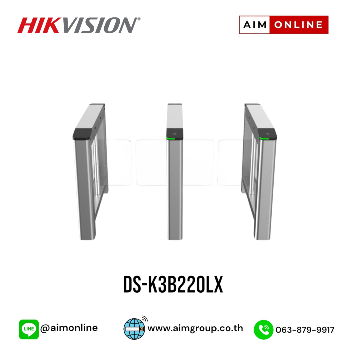 HIKVISION Value Swing Barriers Model DS-K3B220LX