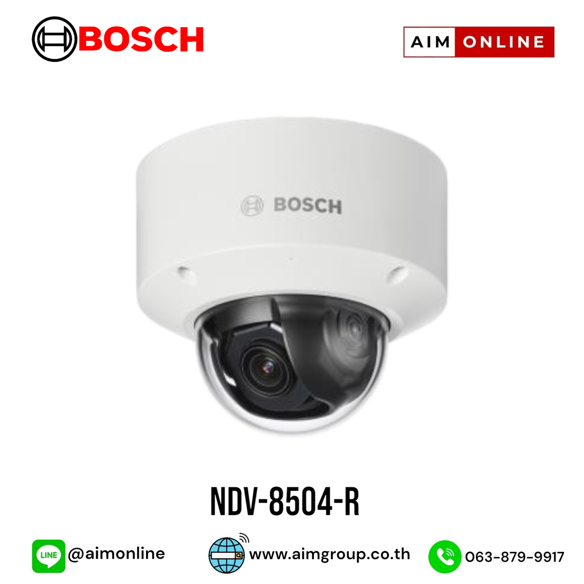 BOSCH Fixed dome 8MP HDR 3.9-10mm PTRZ Model NDV-8504-R - aimgroup