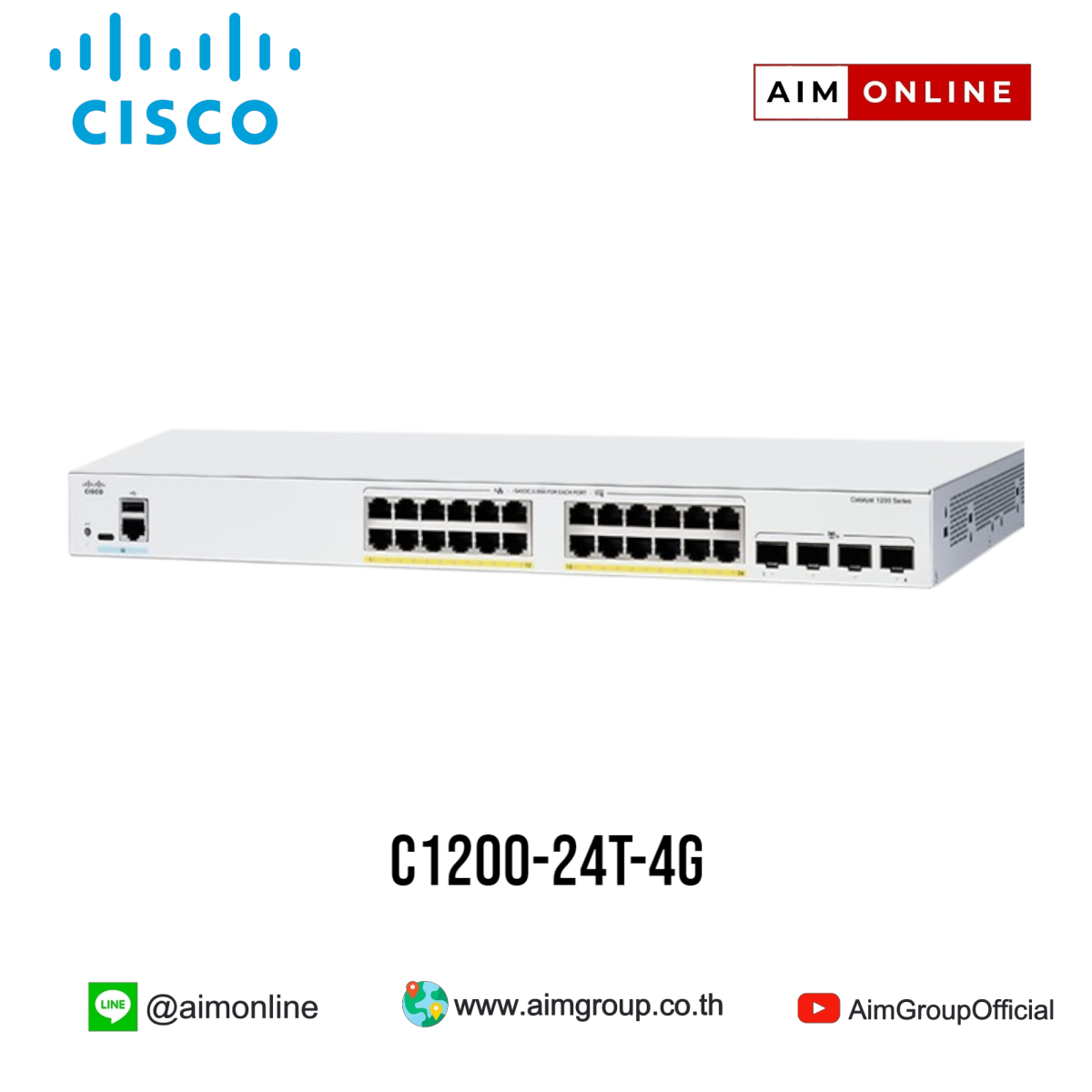 CISCO Catalyst 1200 24-port GE, 4x1G SFP Model C1200-24T-4G