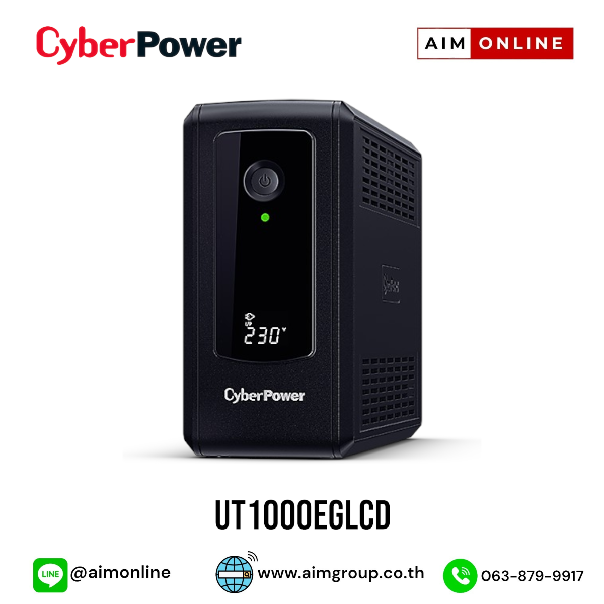 CyberPower Line Interactive UPS1000VA/550WATT LCDUT1000EGLCD