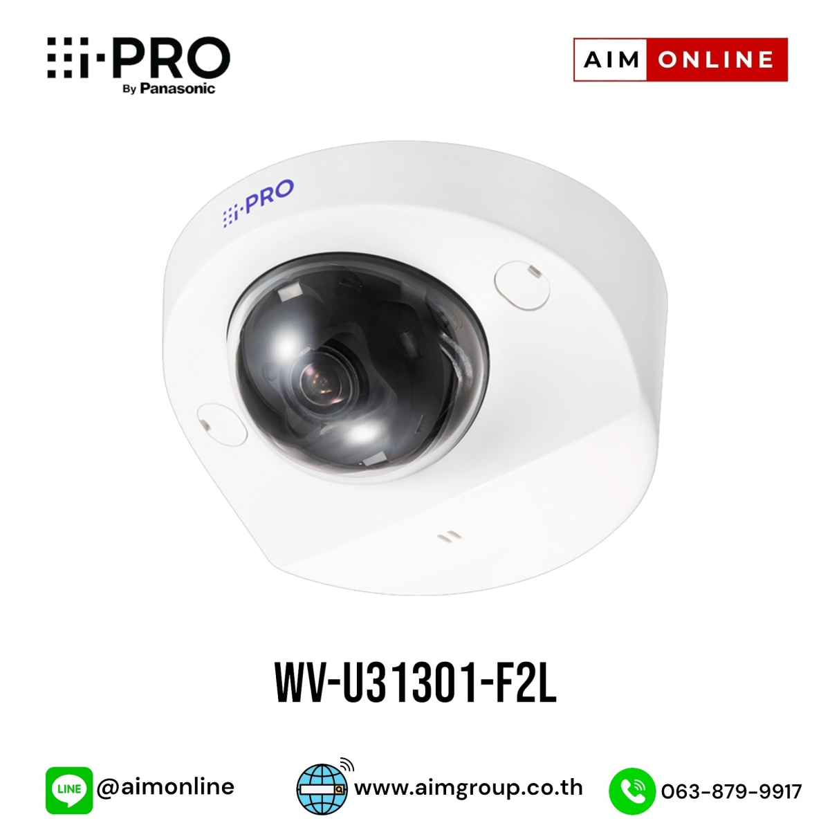 2MP Indoor Compact Dome Network Camera Model WV-U31301-F2L