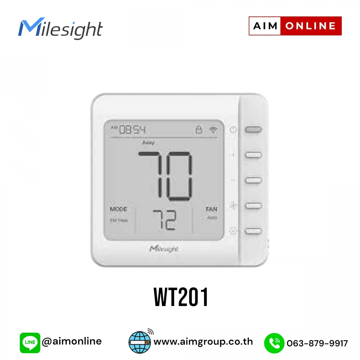Milesight Smart Thermostat Model WT201 - aimgroup