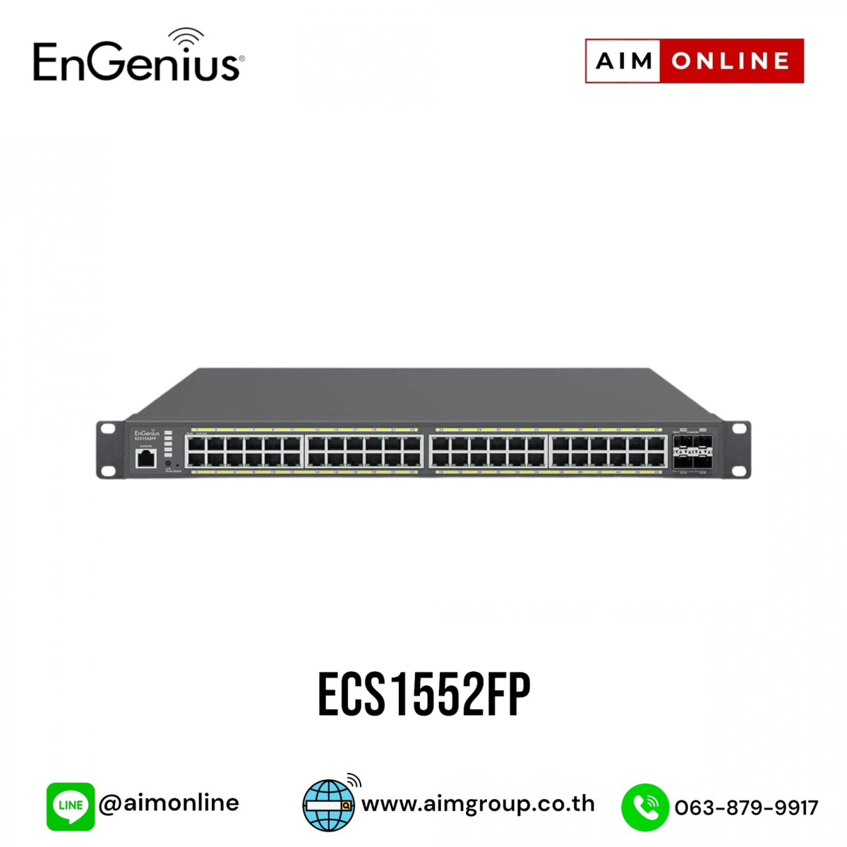 EnGenius Cloud 48-Port Gigabit Switch, Model ECS1552FP
