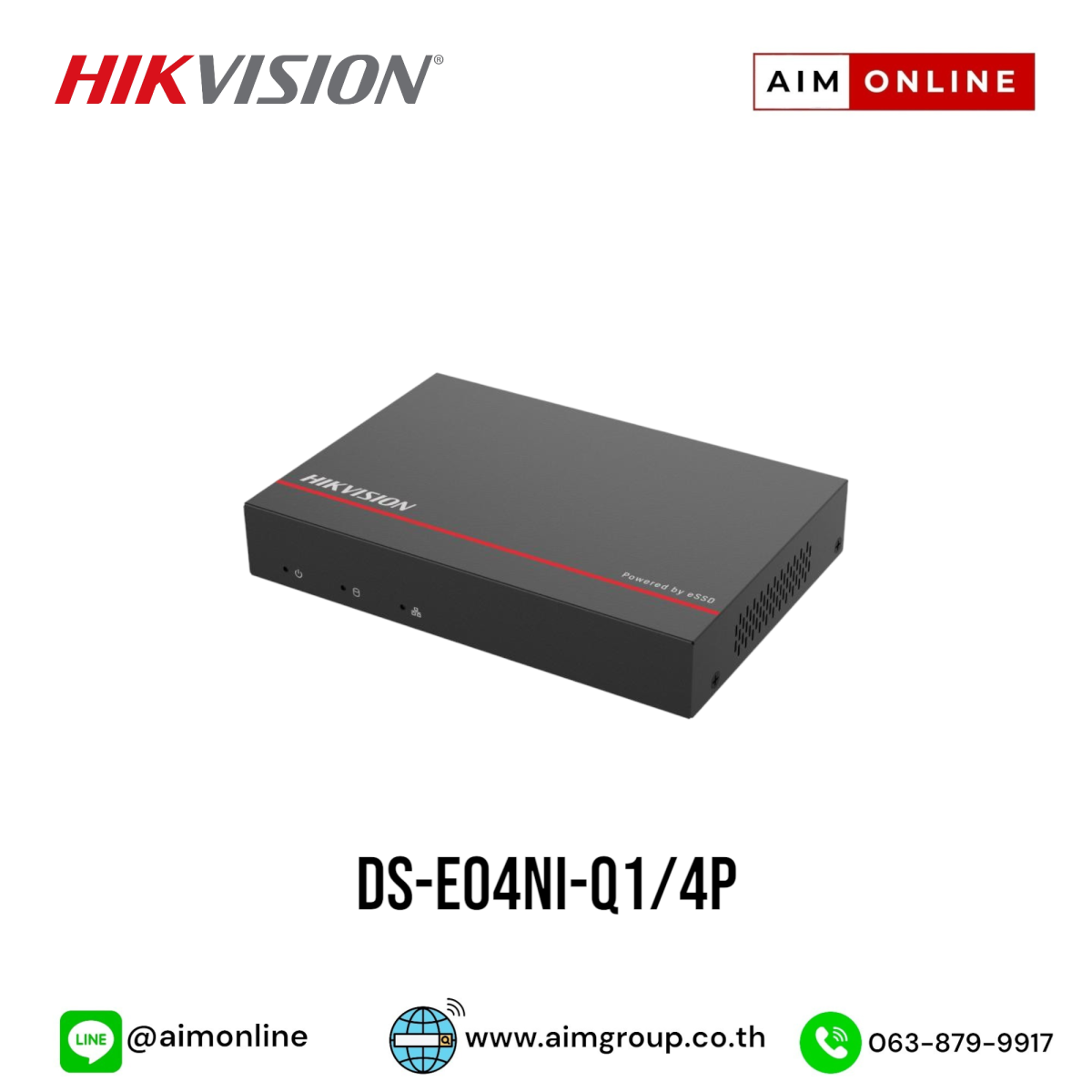 HIKVISION SSD NVR Model DS-E04NI-Q1/4P - aimgroup