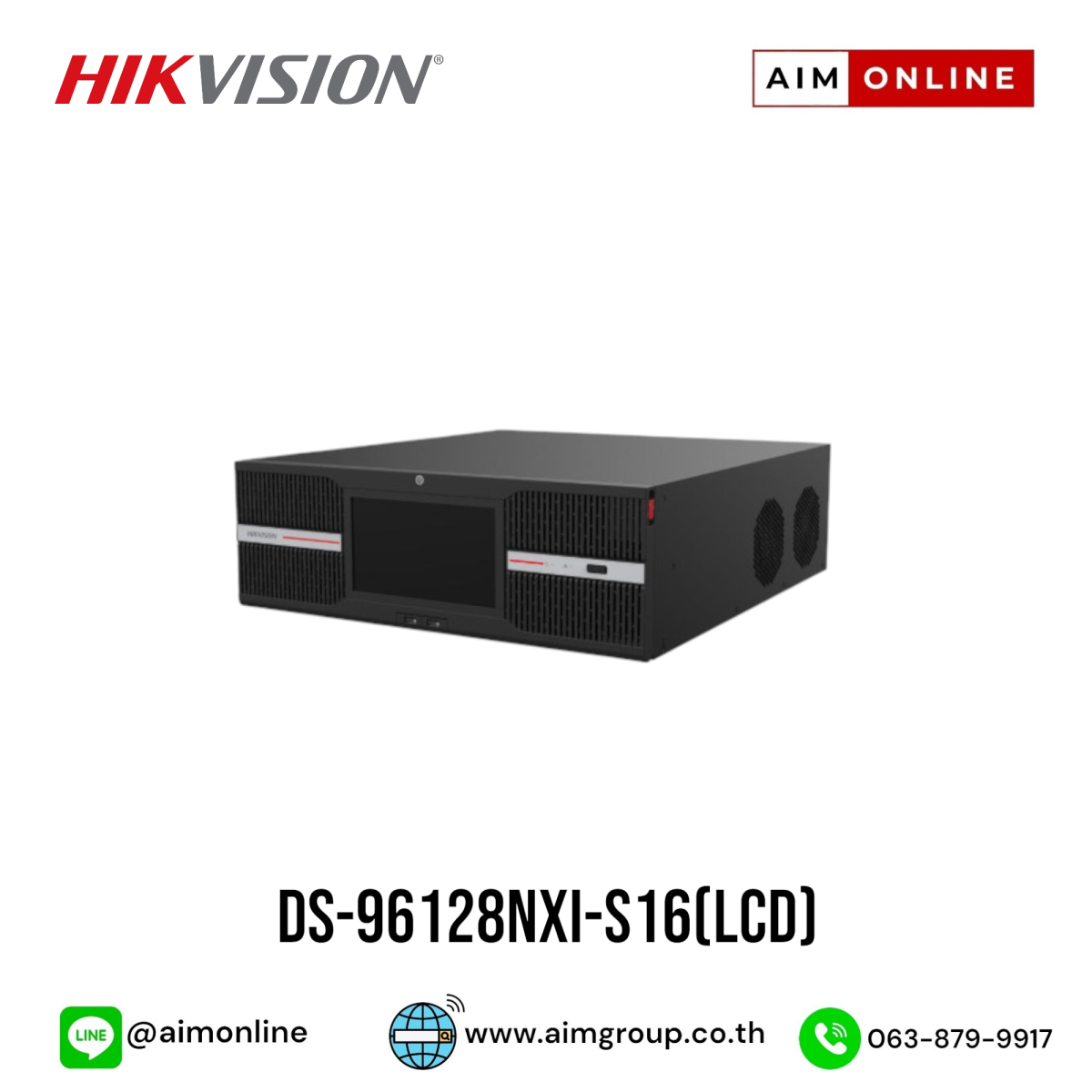 HIKVISION S Series NVR with AcuSense:DS-96128NXI-S16(LCD)