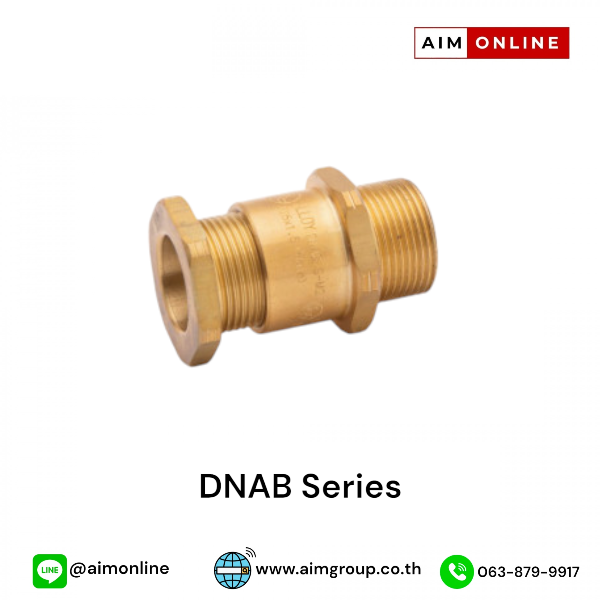 ALLOY Barrier Cable Gland for Non-Armoured Cable:DNAB Series - aimgroup