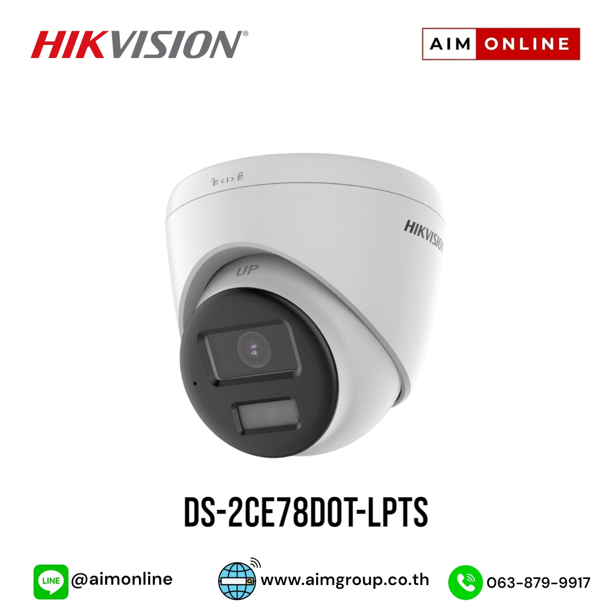 HIKVISION 2MP Two Way Turret Camera Model DS-2CE78D0T-LPTS