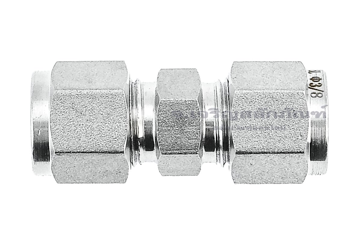 ข้อต่อตรงตาไก่สแตนเลสเกรด 316 (เสียบสาย x เสียบสาย) 3/8" x 3/8" (9.53 x ...