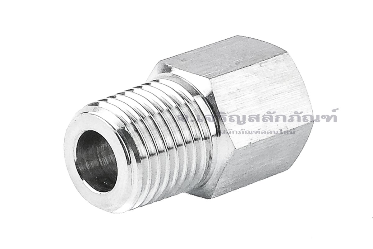 ข้อต่อตรงสแตนเลส (เกลียวใน x เกลียวใน) 1/4"-19 BSPF x 7/16"-20 UNF ข้อ ...