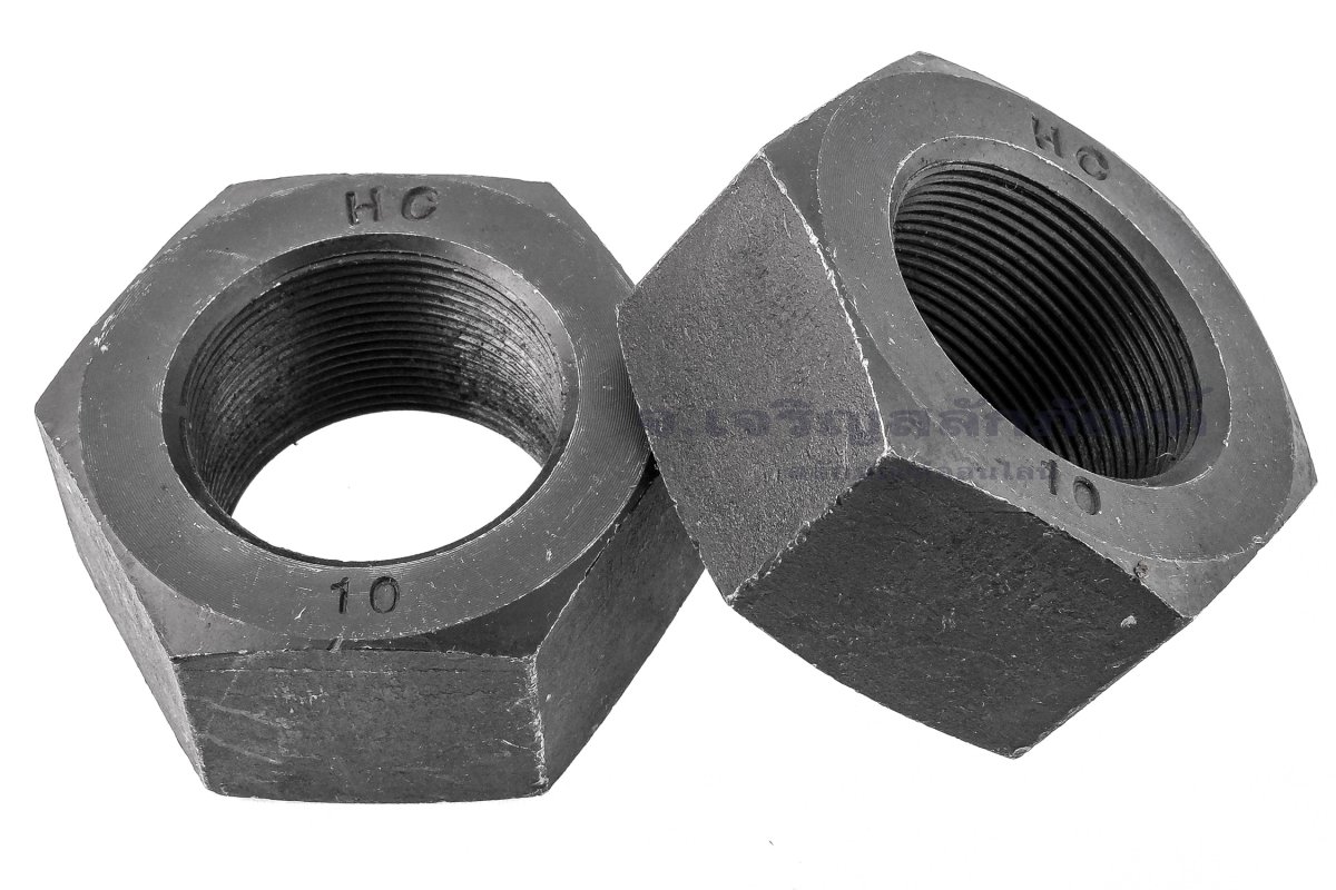 หัวน็อตดำ Hex Nut M48x2.0 (หัวน็อตเบอร์ 74) เกรด 10.9 - jspstore