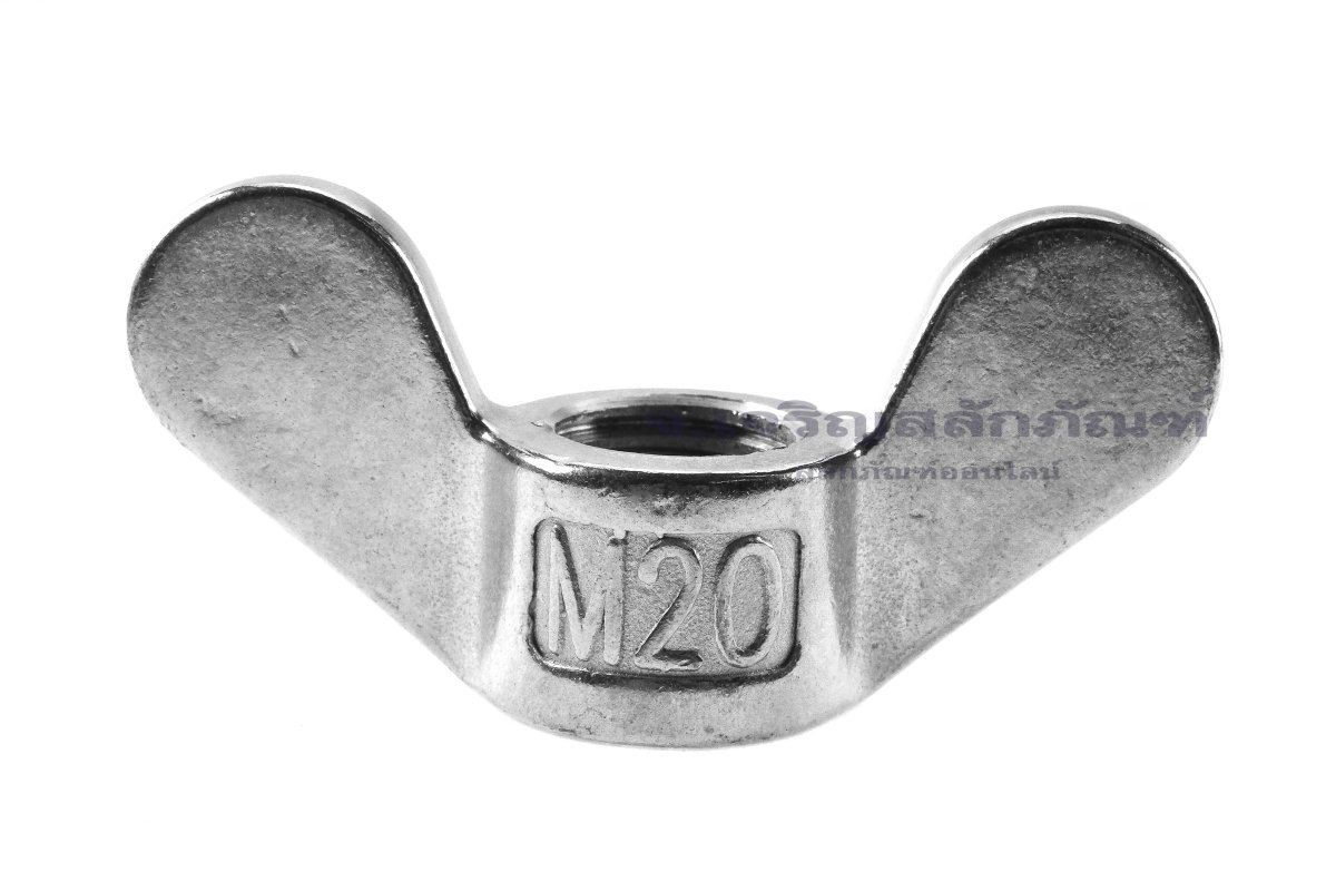 อายนัทสแตนเลสทรงปีกผีเสื้อ Wing Nut Stainless Steel ขนาด M20