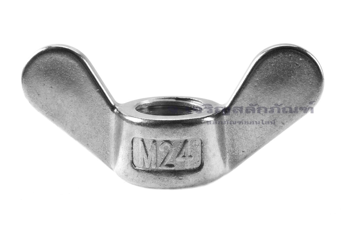 อายนัทสแตนเลสทรงปีกผีเสื้อ Wing Nut Stainless Steel ขนาด M24