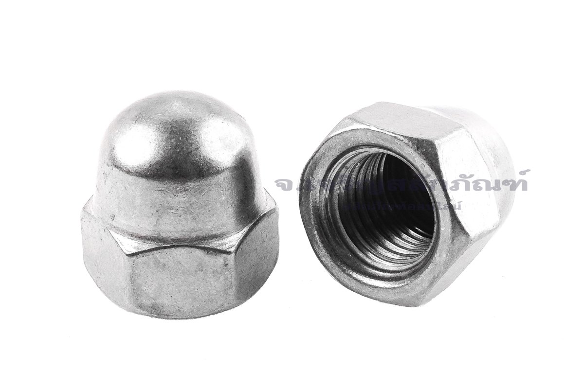 หัวน็อตหมวก-หัวน็อตแบบปิดสแตนเลส Dome Hex Nut Stainless 3/4" (BSW/UNC)