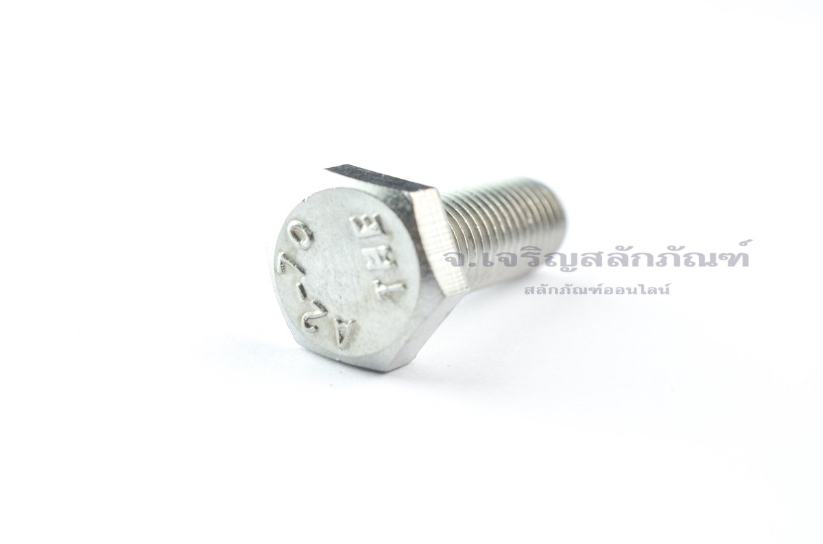 น็อตหัวเหลี่ยมสแตนเลส Stainless Steel Hex Bolt M12x35
