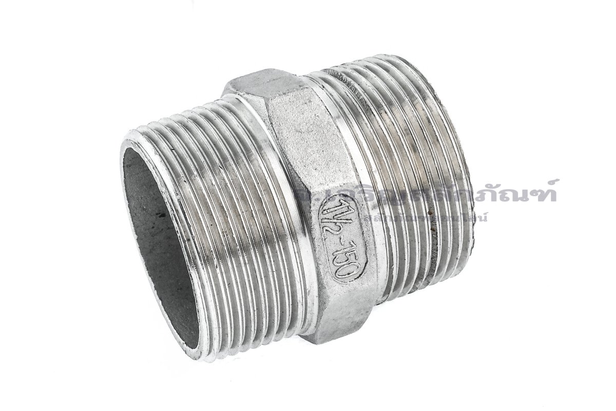ข้อต่อตรงนิปเปิ้ลสแตนเลสเกรด 316 (เกลียวนอก x เกลียวนอก) ขนาด 1.1/2" x ...