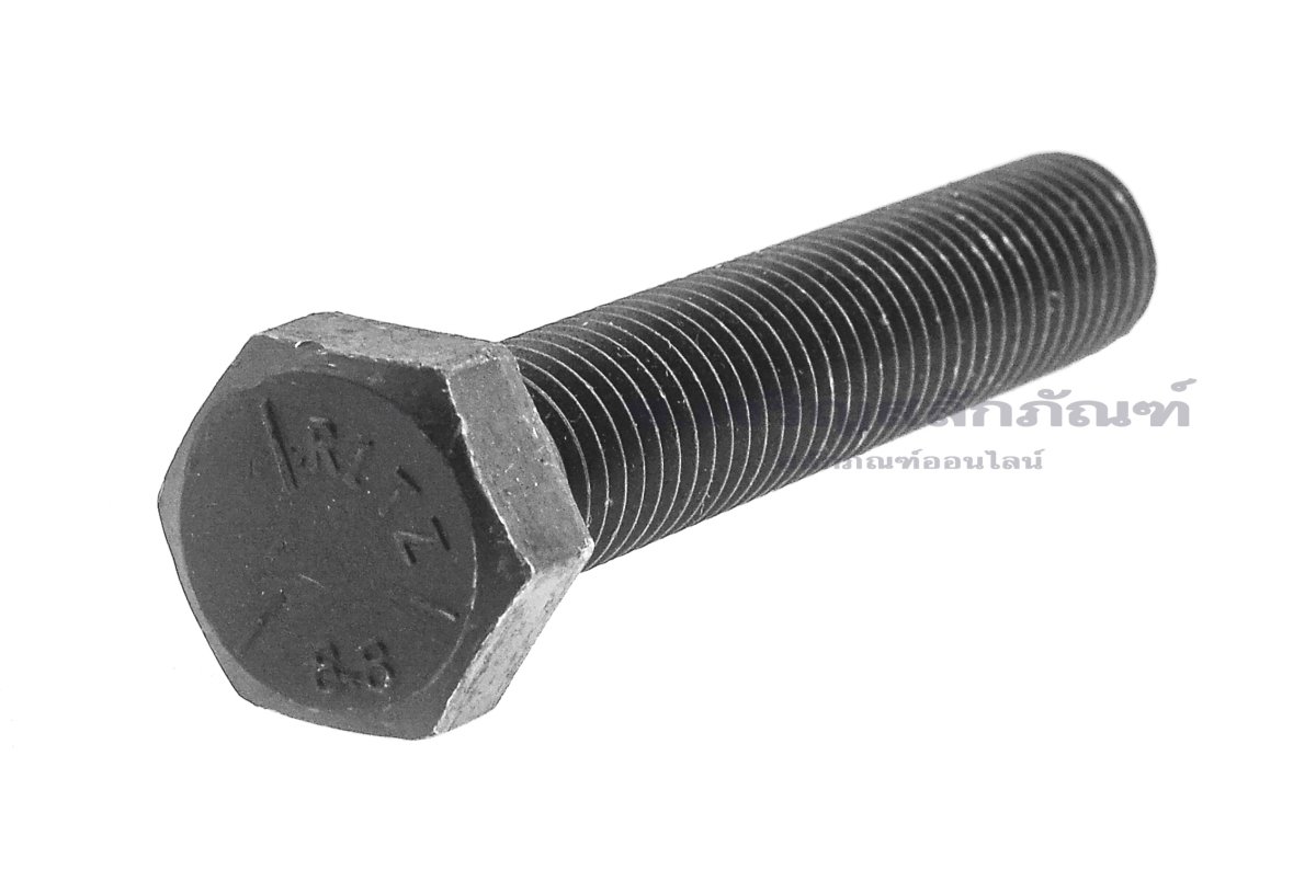 น็อตเหลี่ยมดำแข็ง ขนาด 5/8"x 3.1/2" เกลียว 11 (BSW/NC) เกลียวตลอด